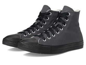 Converse Baskets Montantes Chuck Taylor All Star pour Homme, Mati&egrave;re fonc&eacute;e/Noir/Noir, 43 EU