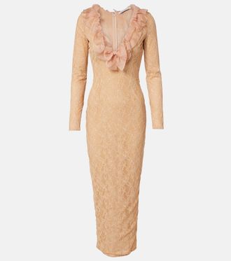 Alessandra Rich Robe midi en dentelle