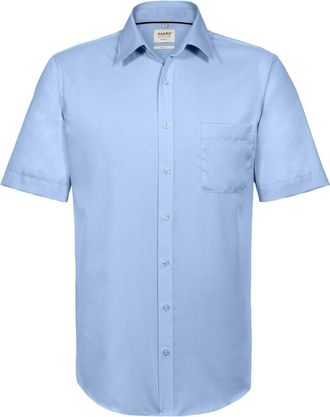 HAKRO Herren Hemd Business - kurzarm - b&uuml;gelfrei - 107 - skyblue - Gr&ouml;&szlig;e: 3XL