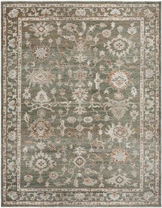 Safavieh Orientalisch Wohnzimmer, Esszimmer, Schlafzimmer - Hazel, Mittlerer Stapel, Gr&uuml;n/Elfenbein, 465 X 697 cm