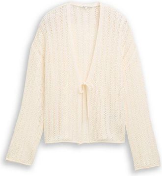 Tom Tailor Cardigan Pullover & Strickjacken Relaxed Fit Cardigan mit Lochmuster