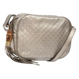 Gucci Pre-owned Cuir sacs-gucci - Femme - Pre-owned - Gris - Taille: ONE Size