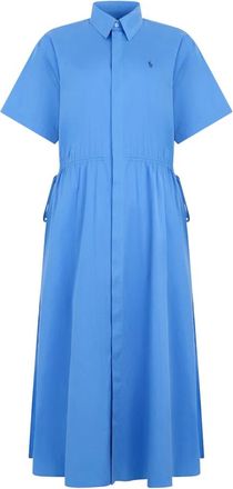 Polo Ralph Lauren Femme, Robes, Bleu, Taille: 34 FR Drawstring Midi Dress