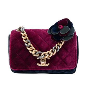 Chanel Pre-owned Gesteppte Samt Satchel - - Pre-owned - Damen - Rot - ONE SIZE