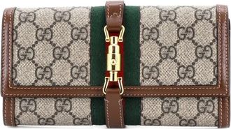 Gucci Jackie 1961 Continental Chain Wallet GG Coated Canvas shoulder bag - Braun