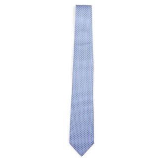 Ferragamo Gancini Muster Seidenkrawatte - - Accessories - Herren - Blau - ONE SIZE