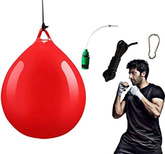 Generic Wasserboxsack - Roter wassergef&uuml;llter Boxsack, Trainingsausr&uuml;stung f&uuml;r Kinder, Haken und Pendel enthalten | Tragbares Kraft-Fitnesswerkzeug f&uuml;r Teenag
