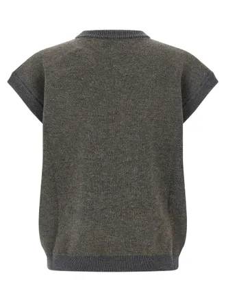 Magliano Teddy Bear Jacquard Knit Vest - Charcoal