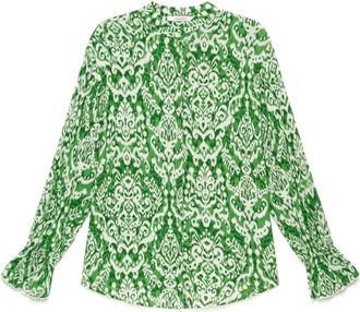 Maliparmi Maliparmi, Femme, Blouses et Chemises, Vert, Taille: 42 FR Dreamscape Ikat Shirt