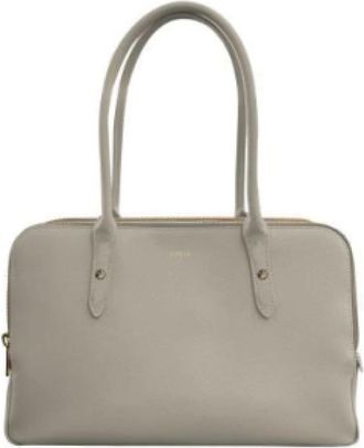 Furla Femme, Sacs, Beige, Taille: ONE Size Giulia L Boston Bag
