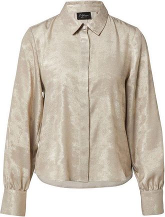 s.Oliver Langarmbluse Bluse Schimmernde Bluse mit verdeckter Knopfleiste