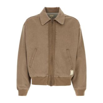 Emporio Armani Homme, Vestes, Brun, Taille: M Veste bomber en denim marron extensible