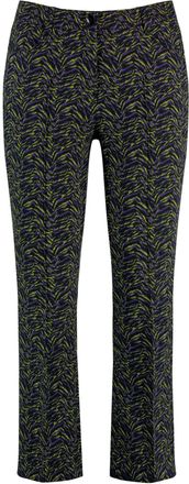 Samoon Damen Gemusterte 7/8 Hose mit Kick-Flared Betty Gemustert 7/8 L&auml;nge Black Gemustert 44