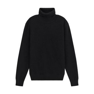 Gas Schwarzer Rollkragenpullover Moderner Stil - - Knitwear - Herren - Schwarzk - M