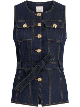 Cinq à Sept débardeur Reene en jean - Bleu