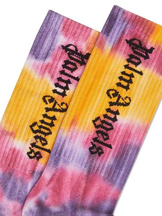 Palm Angels Logo-Print Cotton Socks - Pink