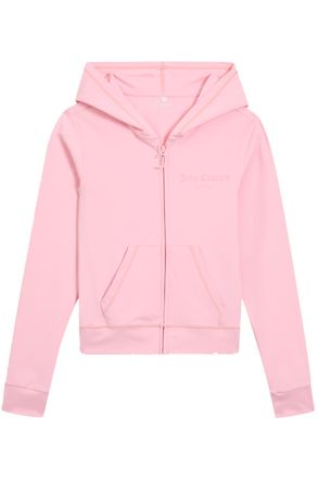 Juicy Couture Damen Ennis Hoodie Kapuzensweatjacke, Sweatjacke mit Kapuze und Rei&szlig;verschluss Kapuzenpullover, Juicy PINK, 38
