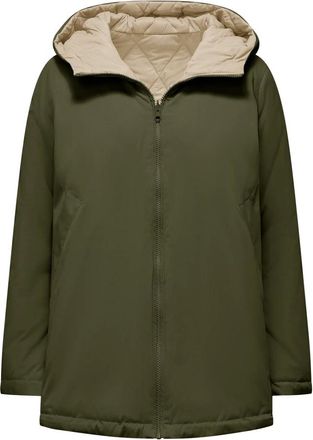 Bomboogie Femme, Vestes, Vert, Taille: 40 FR Veste Courte R&eacute;versible &agrave; Capuche