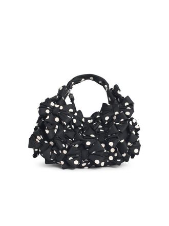 Ganni Mini Sac Hobo En Tissu Noir