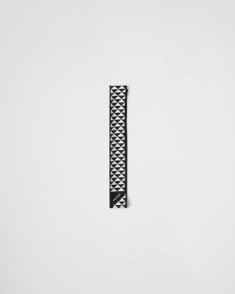 Prada Schmaler Schal aus bedrucktem Seidentwill