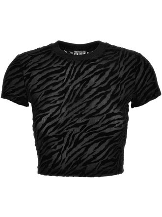 Versace Jeans Couture t-shirt &agrave; motif z&eacute;br&eacute; - Noir
