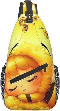 Generic Bees Sleep Among Flowers Sac &agrave; bandouli&egrave;re de voyage pour homme Sac &agrave; dos de randonn&eacute;e