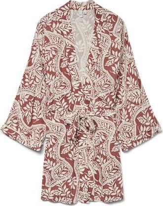 Vero Moda Vmbali Kimono 3/4 WVN Btq GA, Marsala, M Femme
