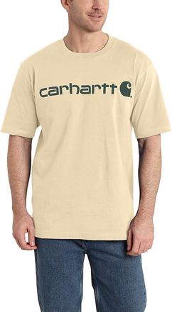 Carhartt Work in Progress Herren-T-Shirt, lockere Passform, leicht, kurz&auml;rmelig, Logo-Grafik, Hafermilch, XX-Large