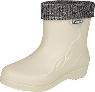 Generico Bottines de pluie avec isolation thermique pour femme pour climat humide ext&eacute;rieur urbain Bottes &agrave; adh&eacute;rence am&eacute;lior&eacute;e r&eacute;sistantes au froid Design erg