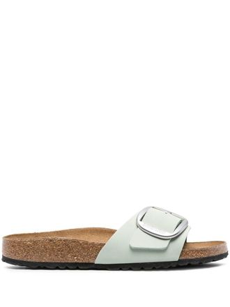 Birkenstock sandales Madrid Big Buckle en daim - Vert