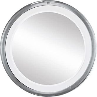 Kleine Wolke Kosmetikspiegel Flexy Max mit 10-facher Vergrößerung und LED Beleuchtung, Durchmesser 20 cm, Material: ABS/Glas