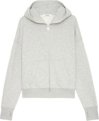 Zadig&Voltaire Femme, Sweatshirts et sweats à capuche, Gris, Taille: 40 FR Collier Mode Ailes Fanées Strass