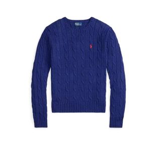 Polo Ralph Lauren Femme, Pulls, Bleu, Taille: 38 FR Maille ras du cou