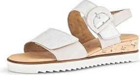 Gabor Sandales compensées pour femme, largeur supplémentaire légère (G), Bianco Muscat 80, 40 EU