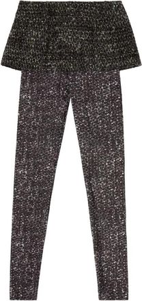 Diesel Femme, Pantalons, Noir, Taille: 36 FR Jupe Boucl&eacute; avec Leggings