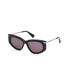 Max Mara Gl&auml;nzende schwarze Smoke-Sonnenbrille - - Accessories - unisex - Schwarzk - 54 MM