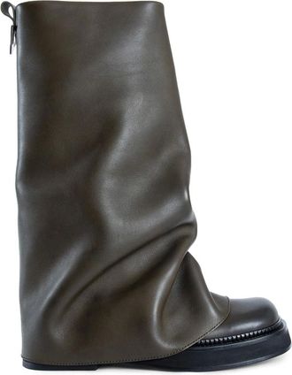 The Attico Femme, Chaussures, Vert, Taille: 36 EU Robin Combat Boot