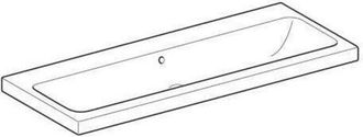 Keramag Keramag - Geberit iCon Light Waschtisch, 120 cm x 48 cm, ohne Hahnloch, mit