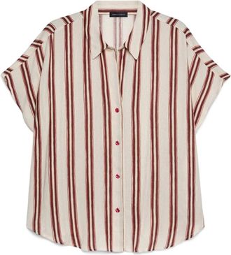Fiorella Rubino Femme, Blouses et Chemises, Beige, Taille: 42 FR Chemise en Viscose Ray&eacute;e