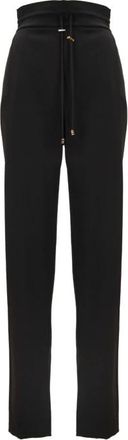 Elisabetta Franchi Femme, Pantalons, Noir, Taille: 38 FR Straight Pantalons