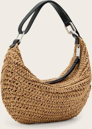 AllSaints Luna - Tasche aus Bast in Natur-Brown