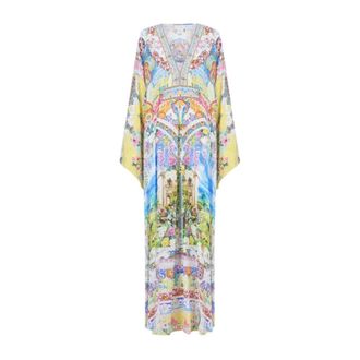 Camilla Caftan Longueur Maxi avec D&eacute;tail &agrave; la Taille - Femme - Maillots de bain - Multicolore - Taille: ONE Size