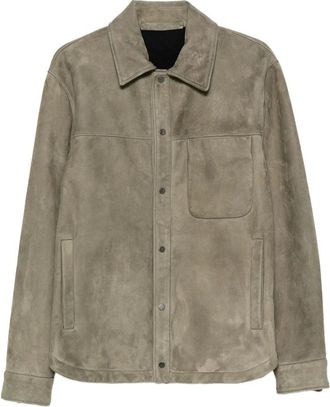 Santoro London Suede Press-stud Jacket