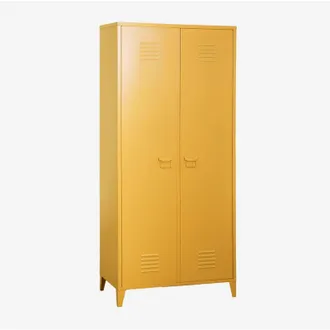 Sklum Armoire vestiaire 2 portes en acier Pohpli SKLUM Jaune Albero
