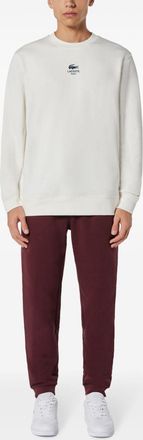 Lacoste Sweatshirt mit Logo-Print - Wei&szlig;
