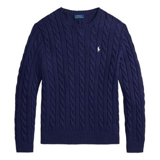 Polo Ralph Lauren Cable Pullover - - Knitwear - Herren - Blau - 2XL