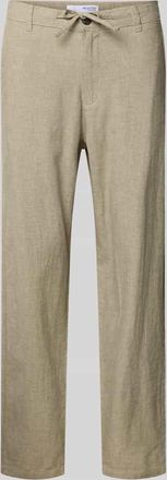 Selected Slim Fit Hose aus Baumwoll-Leinen-Mix Modell BRODY