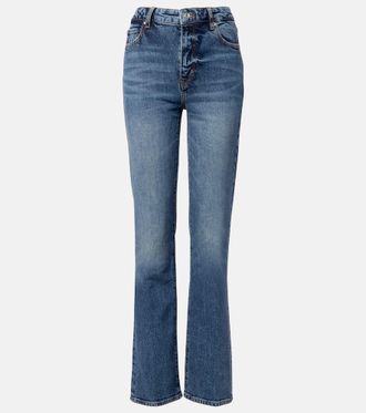 Frame Denim Jean droit &agrave; effet vieilli The Ruler