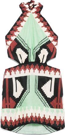 Johanna Ortiz robe courte Tide Strenght - Vert