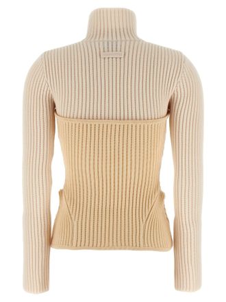Jean Paul Gaultier Womens Beige Merino Wool Cardigan Clothing